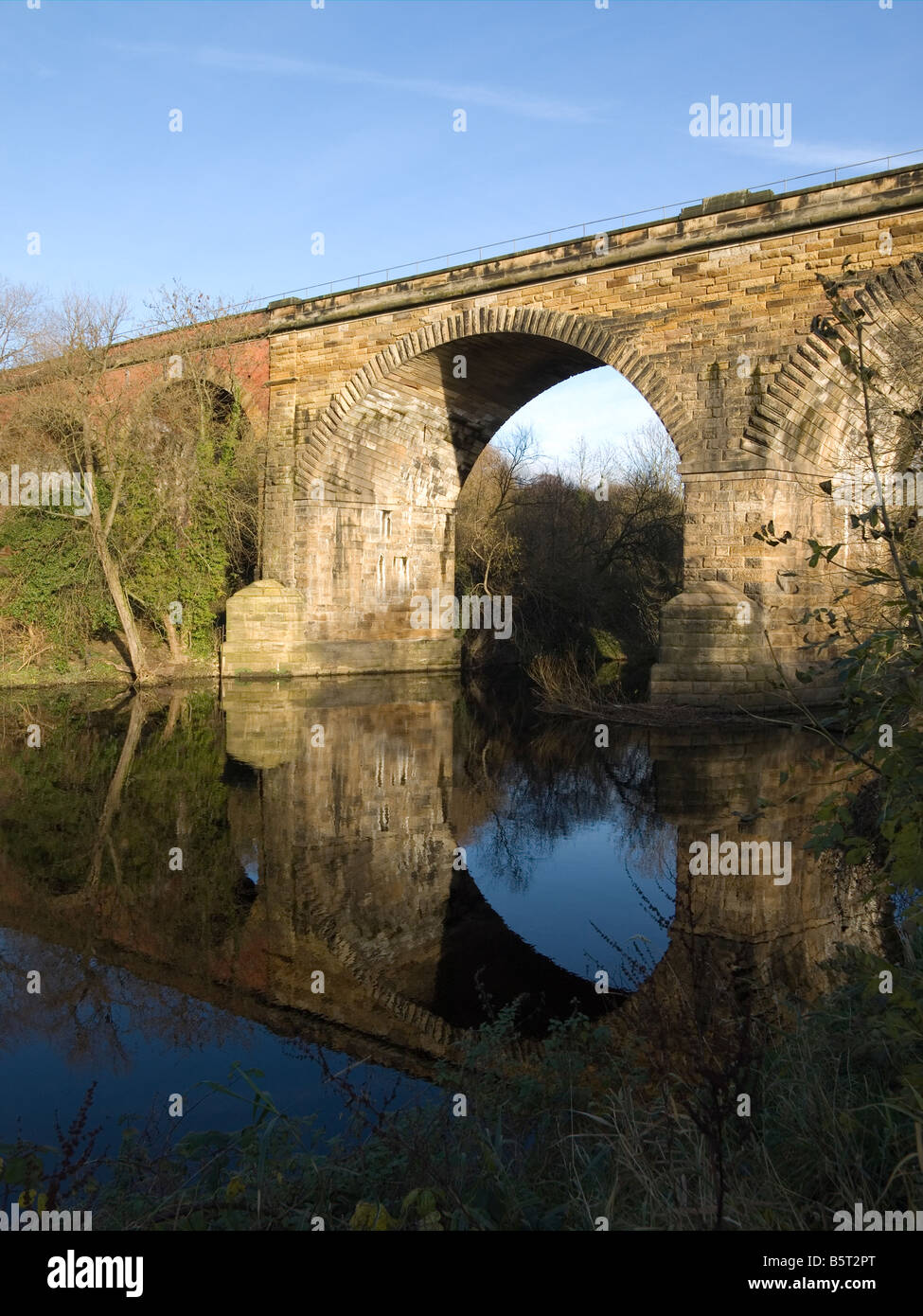 Section of the Yarm railway viaduct built for the Leeds and Northern ...