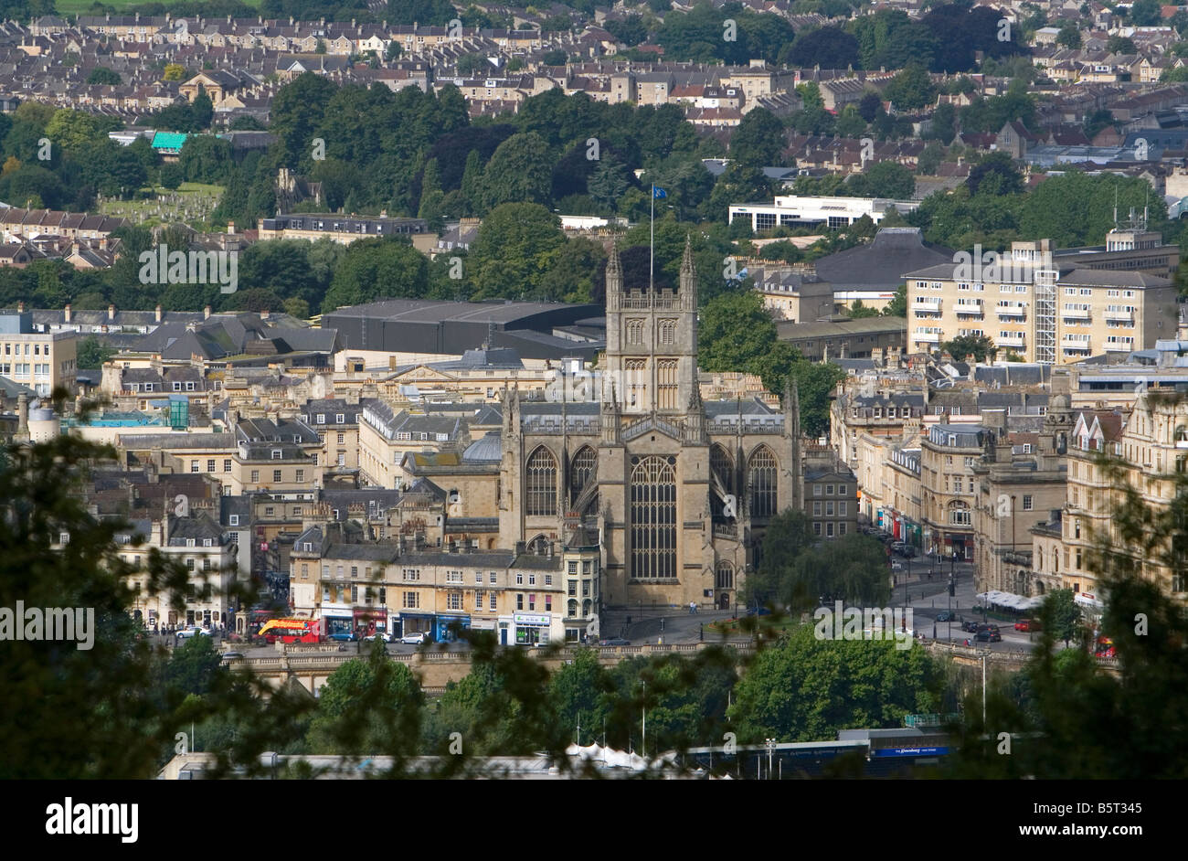 The Abbey Church of Saint Peter and the city of Bath Somerset England ...