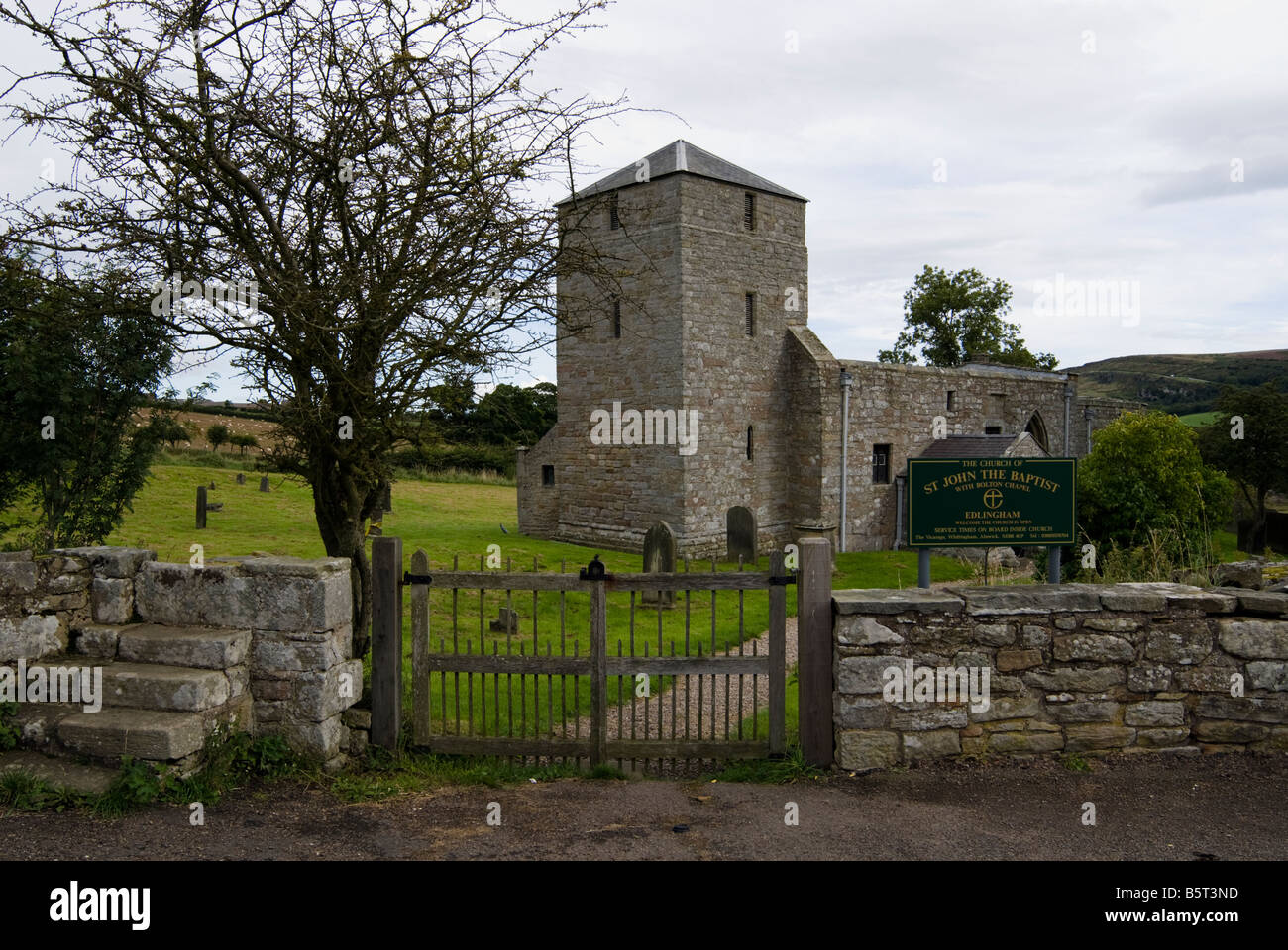 St John the Baptist Church, Edlingham, Northumberland, viewed from the ...
