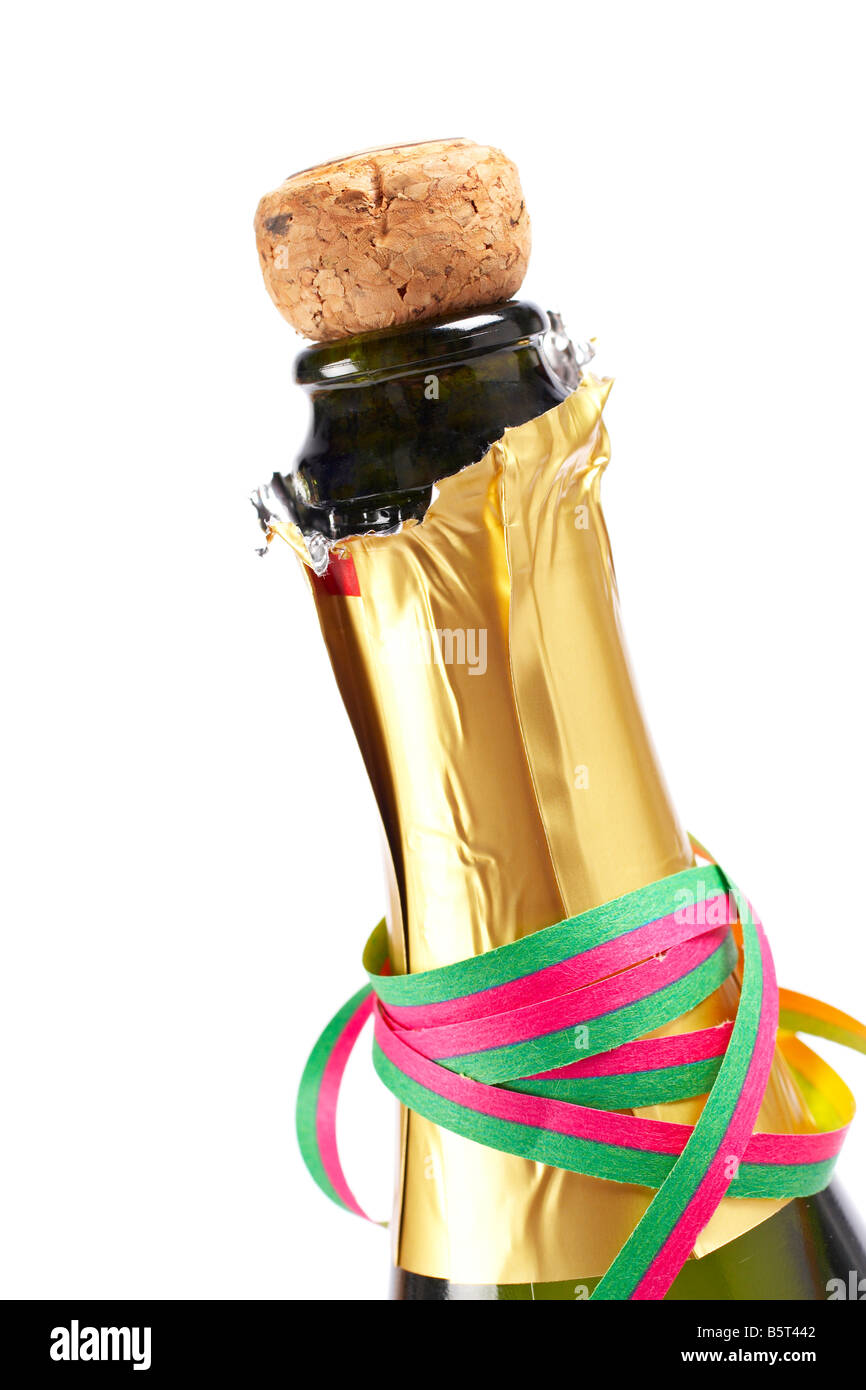 Detail of champagne cork isolated on white background Stock Photo - Alamy