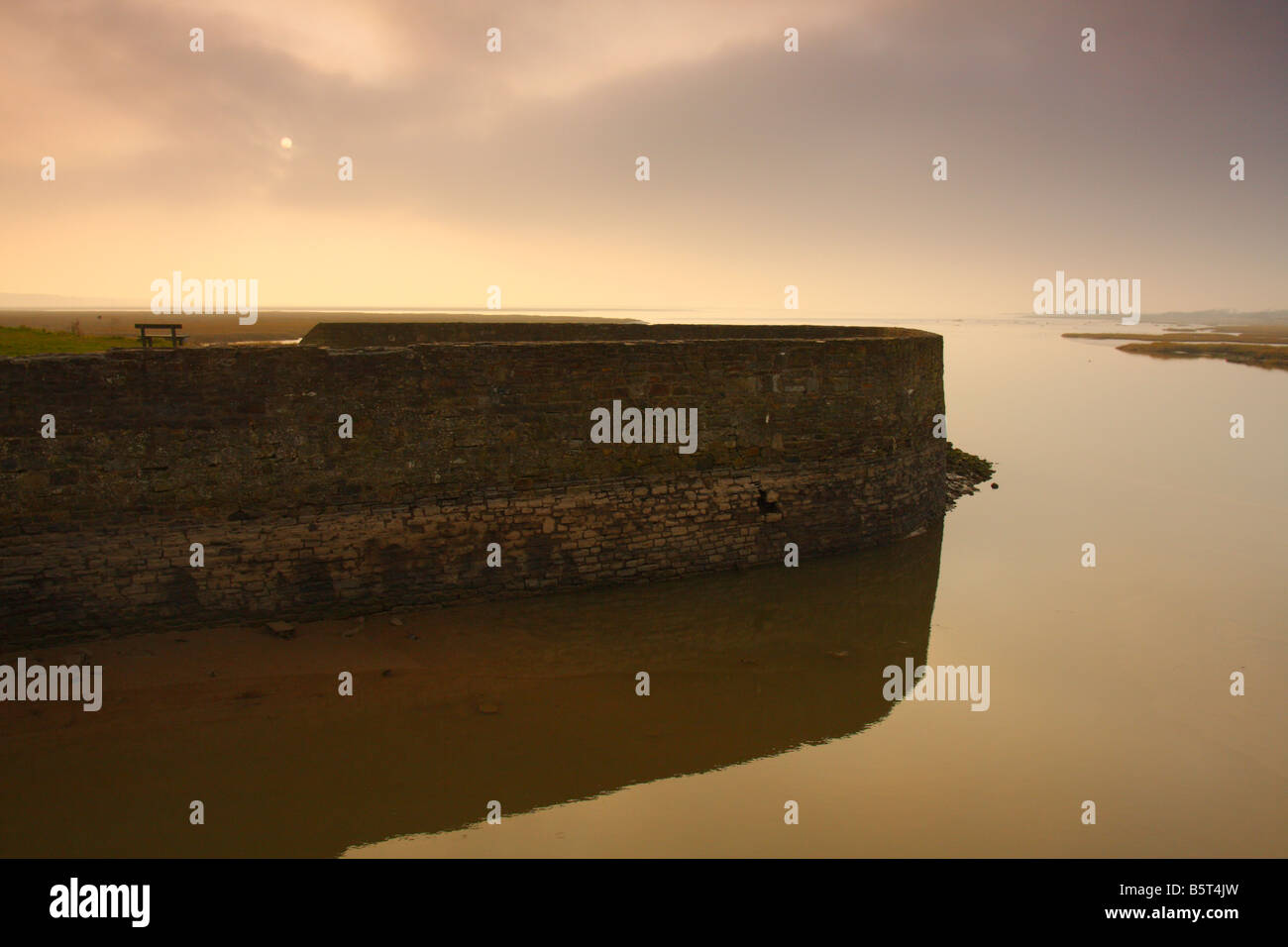 Sunset at Kidwelly Quay, where the River Gwendraeth flows into the ...