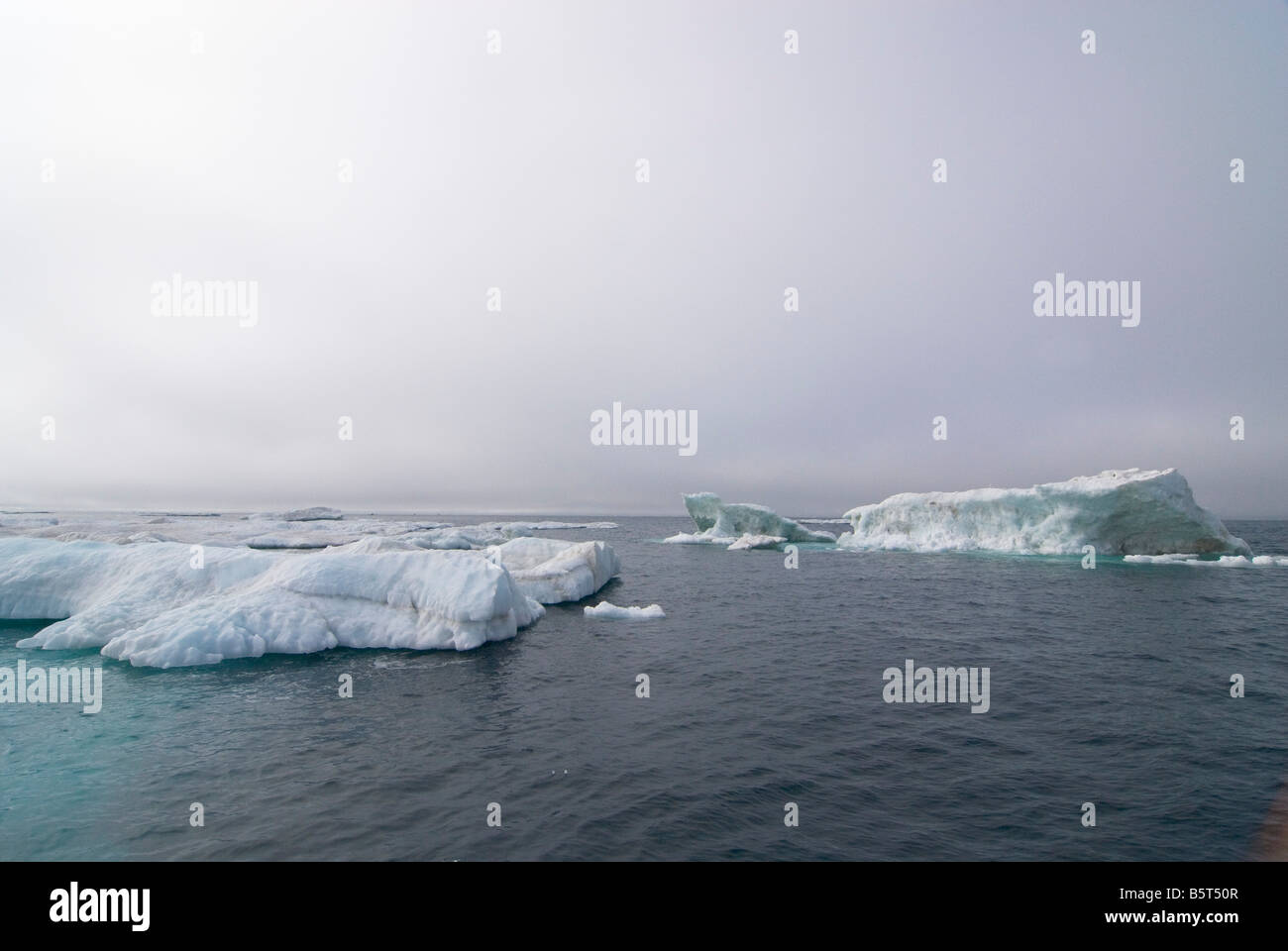 melting shorefast ice in the Beaufort Sea Arctic Ocean off the coast of ...