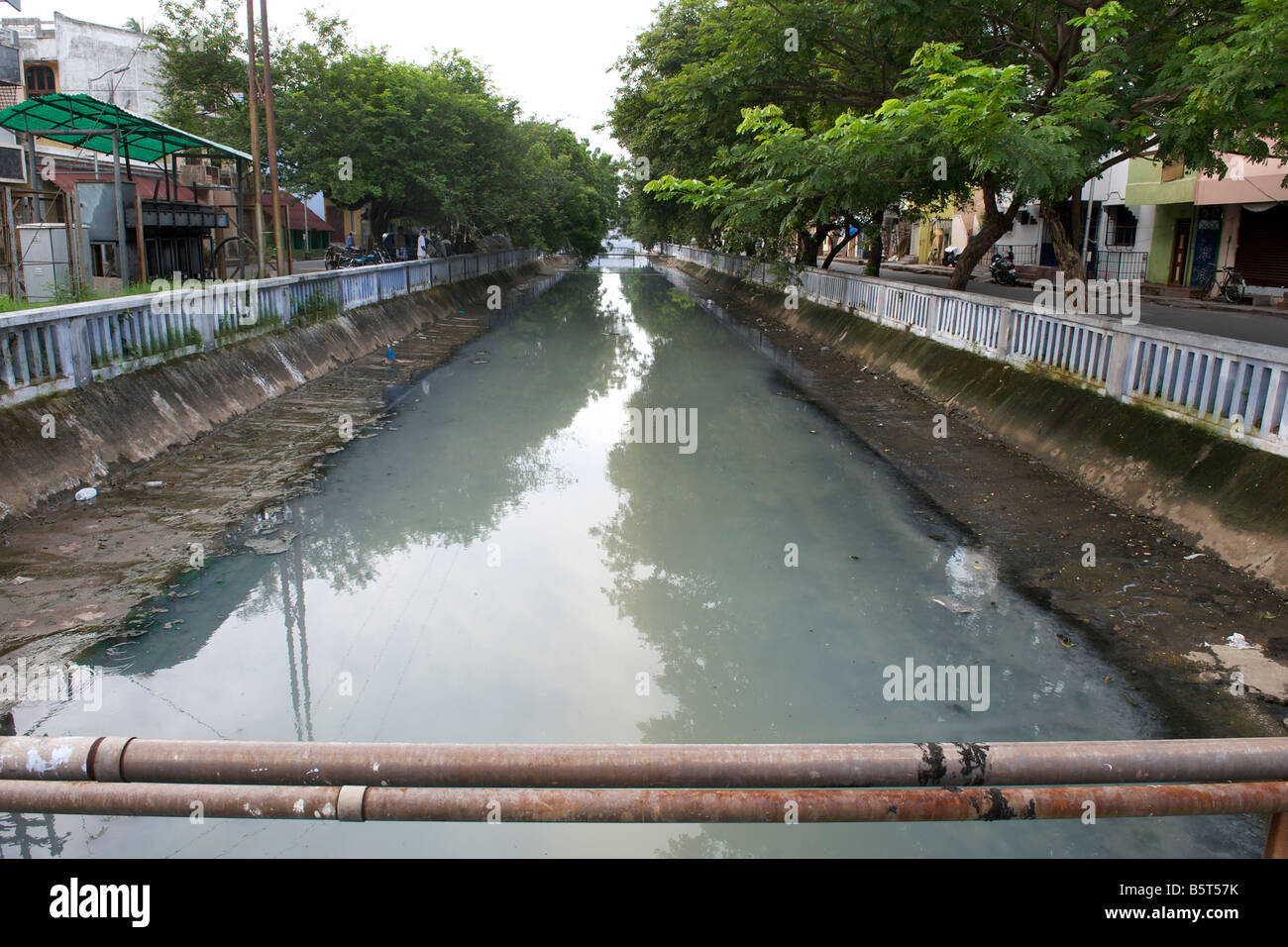 The canal in Pondicherry India Stock Photo - Alamy