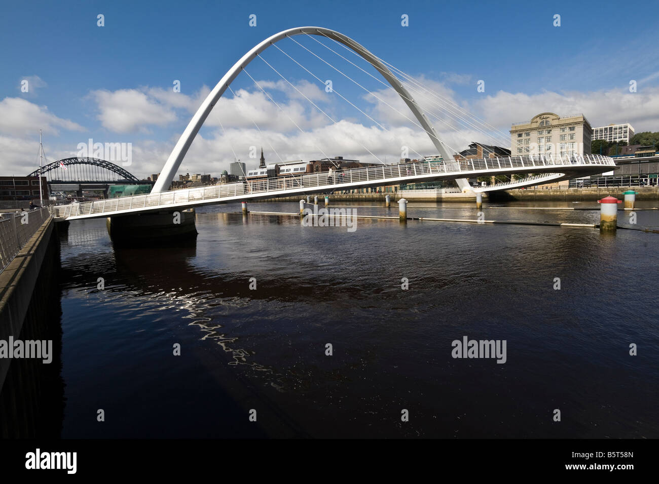 The Gateshead Millennium Bridge over the River Tyne, NewcastleGateshead ...