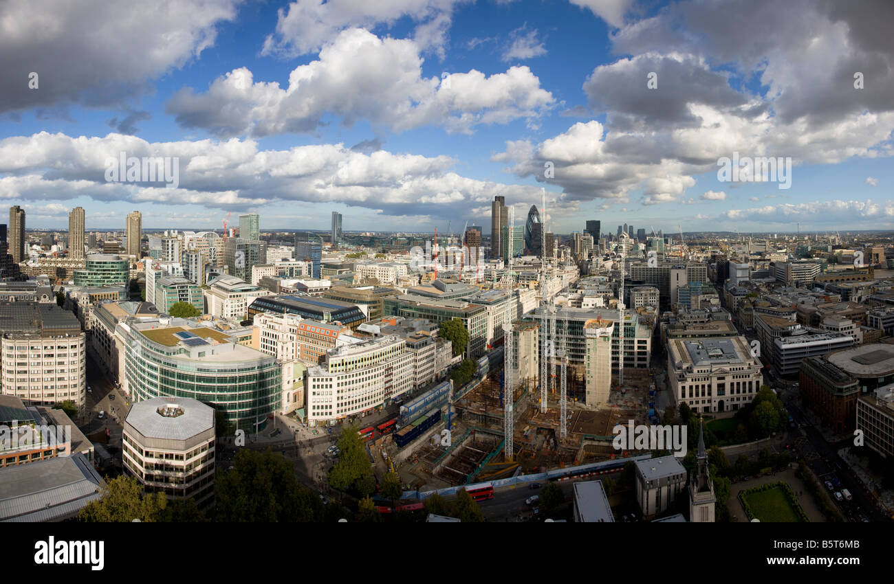 UK London Panoramic view over financial district Stock Photo - Alamy
