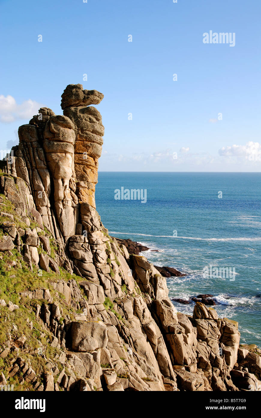 the " camels head" rock formation near porthleven in cornwall,uk Stock ...
