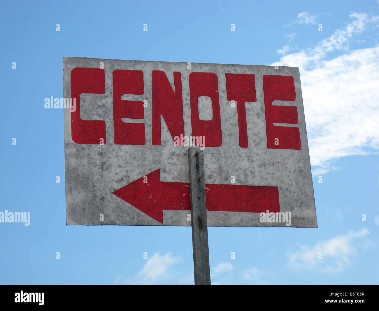 cenote sign mexico Stock Photo - Alamy