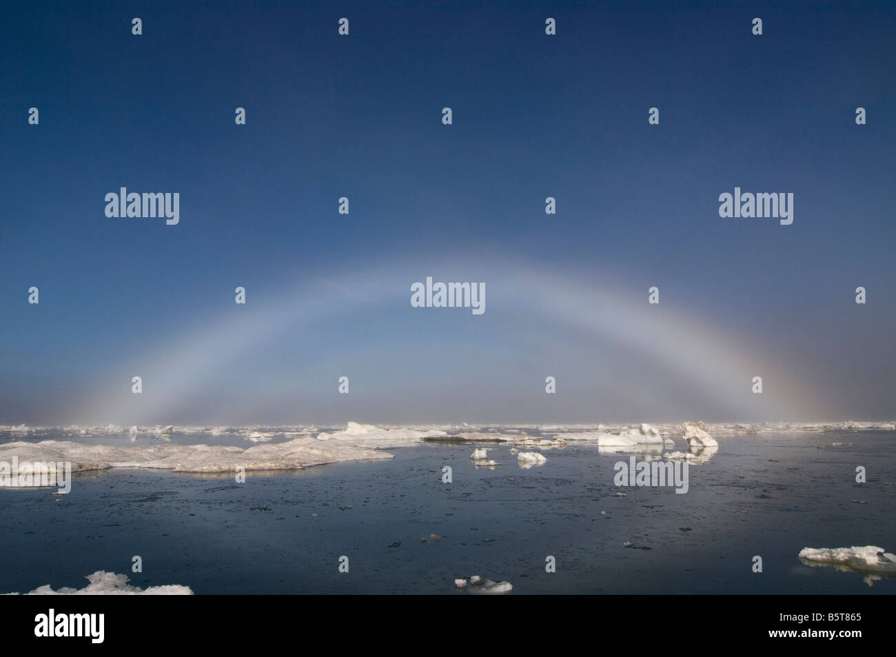 melting shorefast ice in the Beaufort Sea Arctic Ocean off the coast of ...