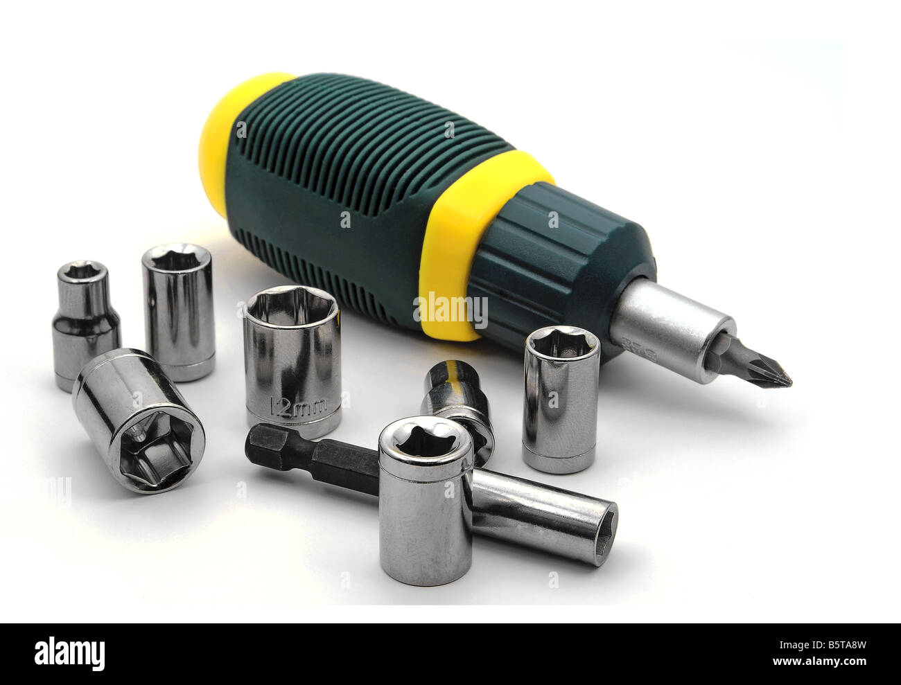 A set of universal hand tool screwdriver and sockets socket sets Stock ...