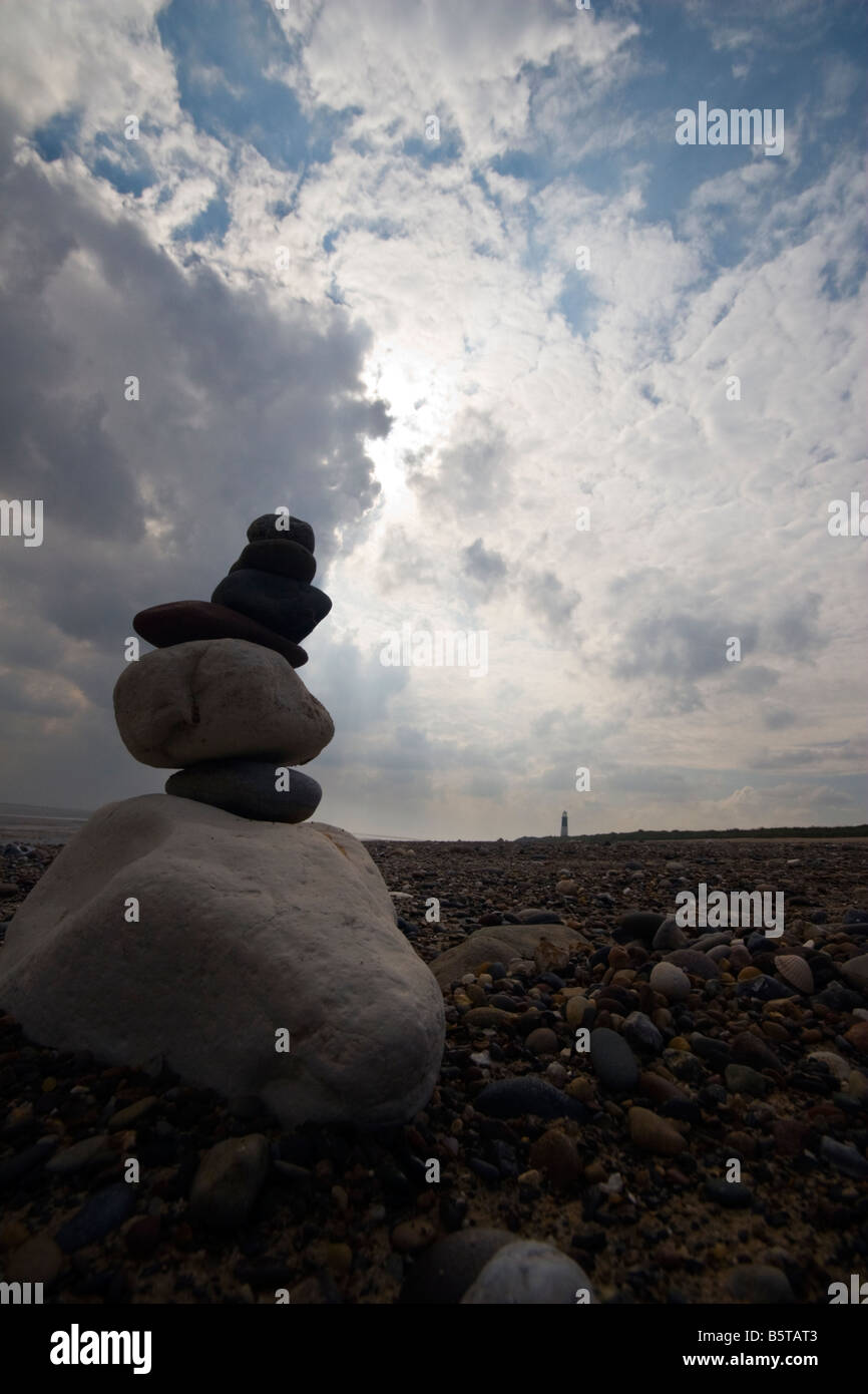 Spurn point on the Humber estuary, on the East coast on England Stock ...