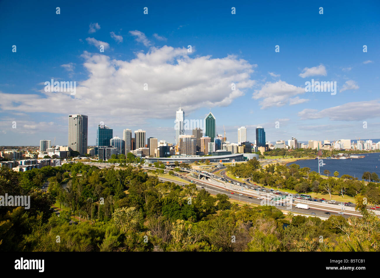Perth skyline from Kings Park Stock Photo - Alamy