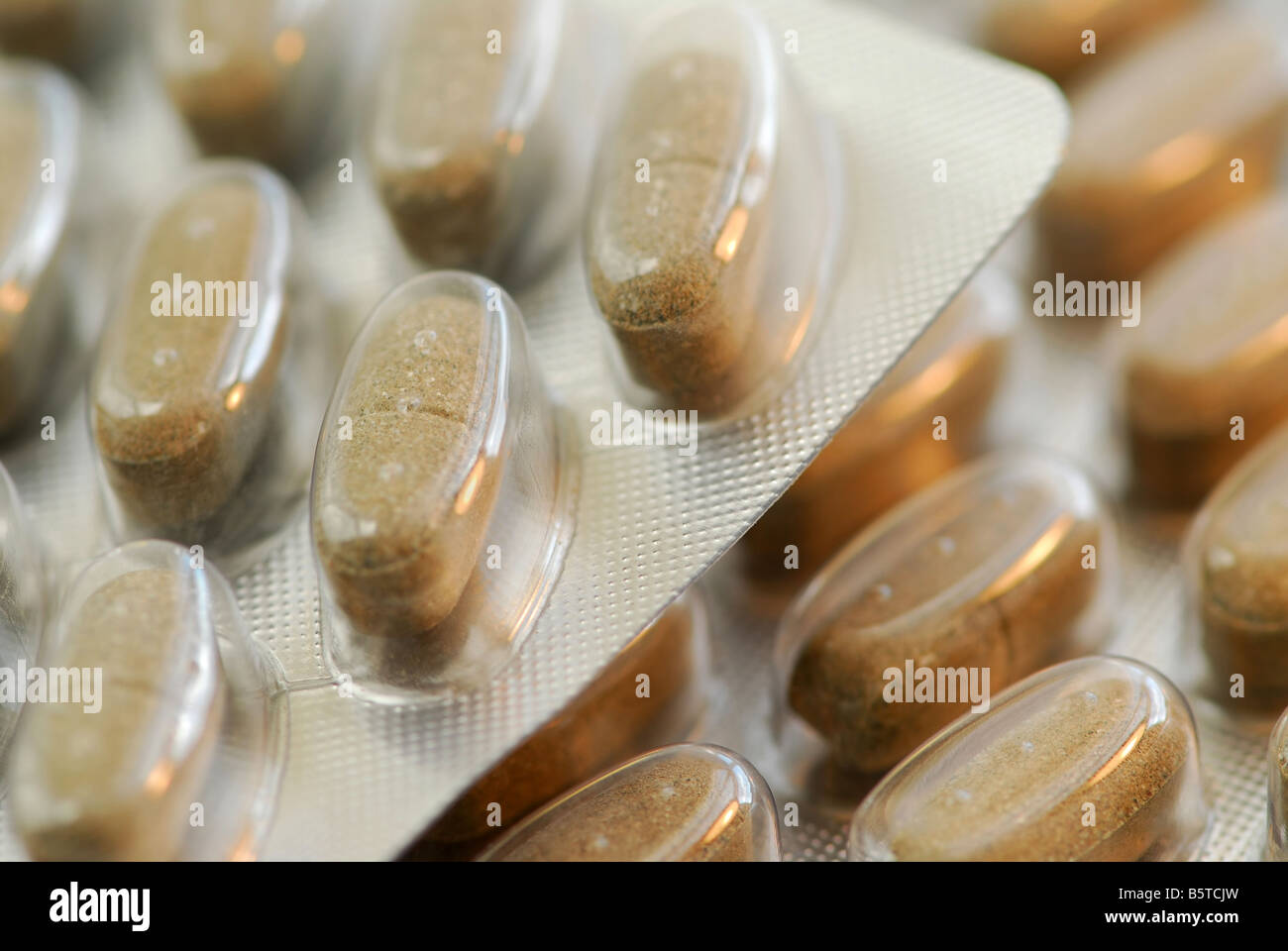 Packages of herbal supplement pills close up Stock Photo - Alamy