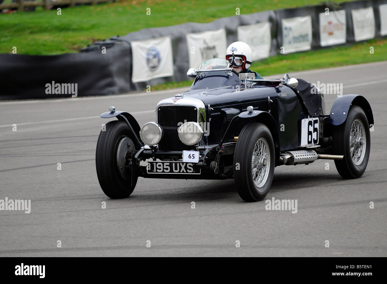 Guy O Beirne driving a 1935 Alvis Firebird 3571cc special at the VSCC ...