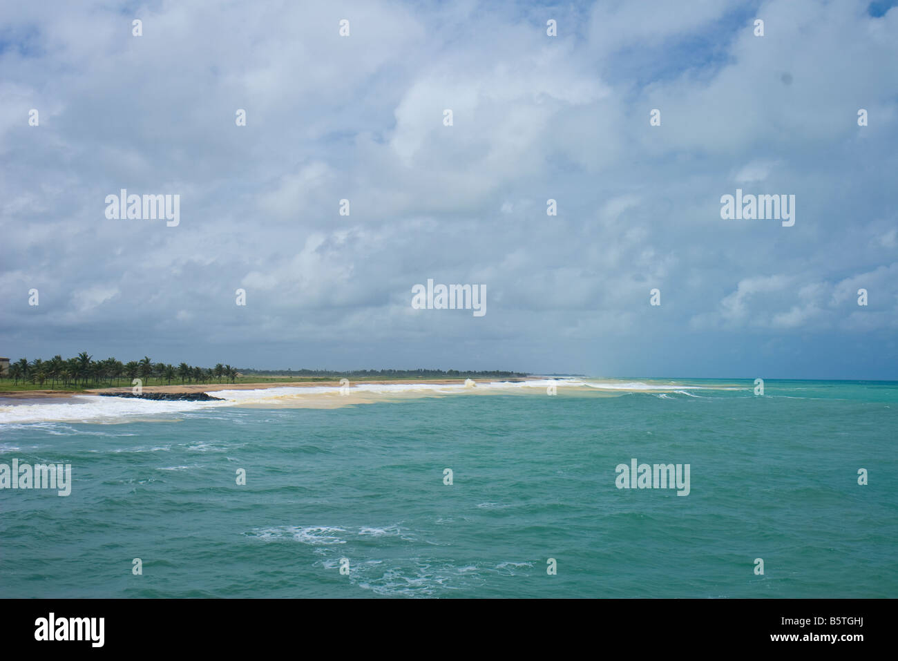 The palm-lined beaches of Togo's coastline, near Aneho Stock Photo - Alamy