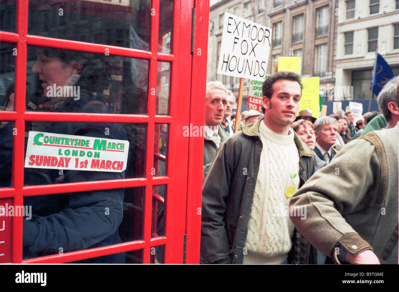 Protesters march through London in March 1998, rallying for rural ...