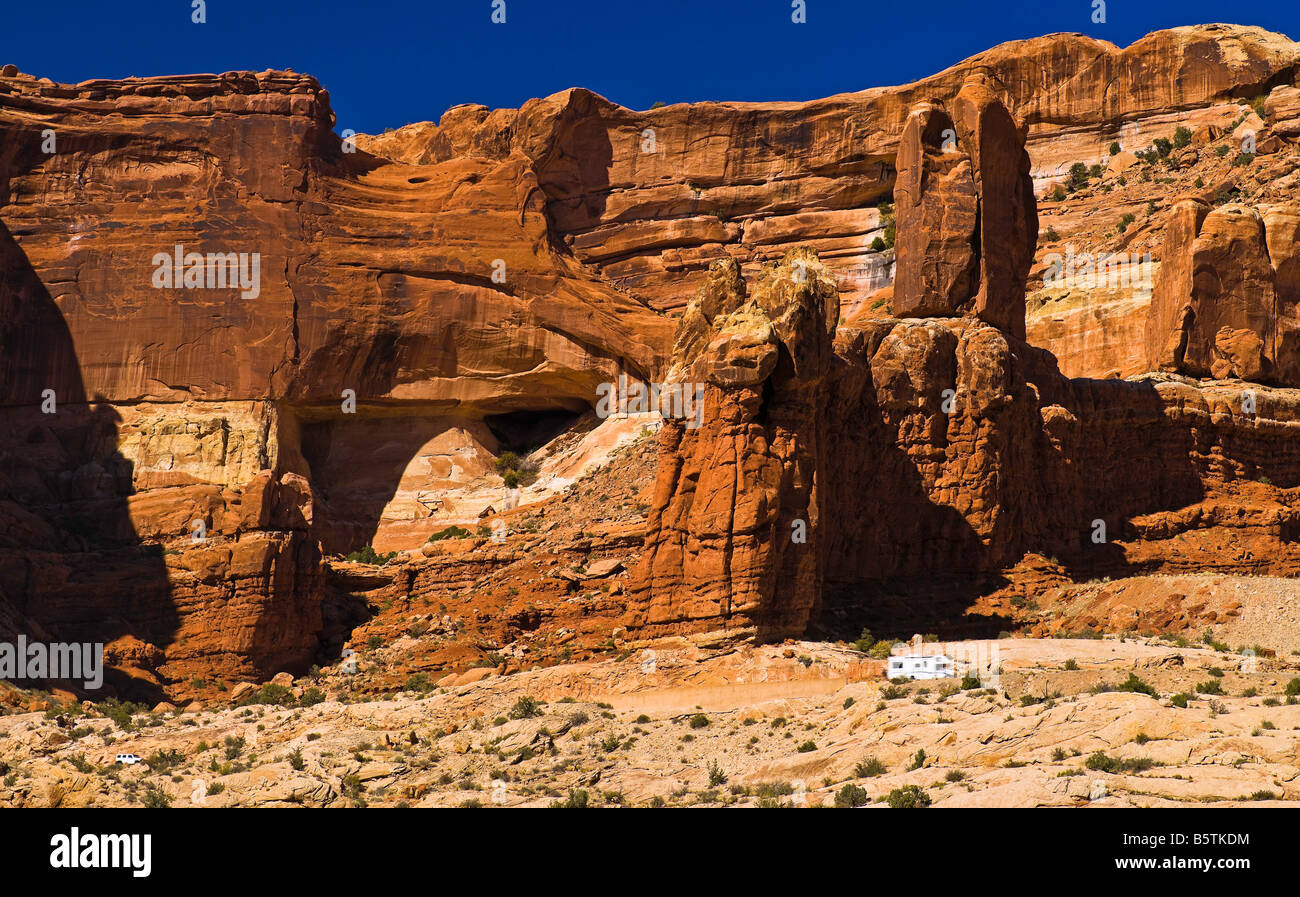 A RV passing Arches national Park,Moab,Utah,USA Stock Photo - Alamy