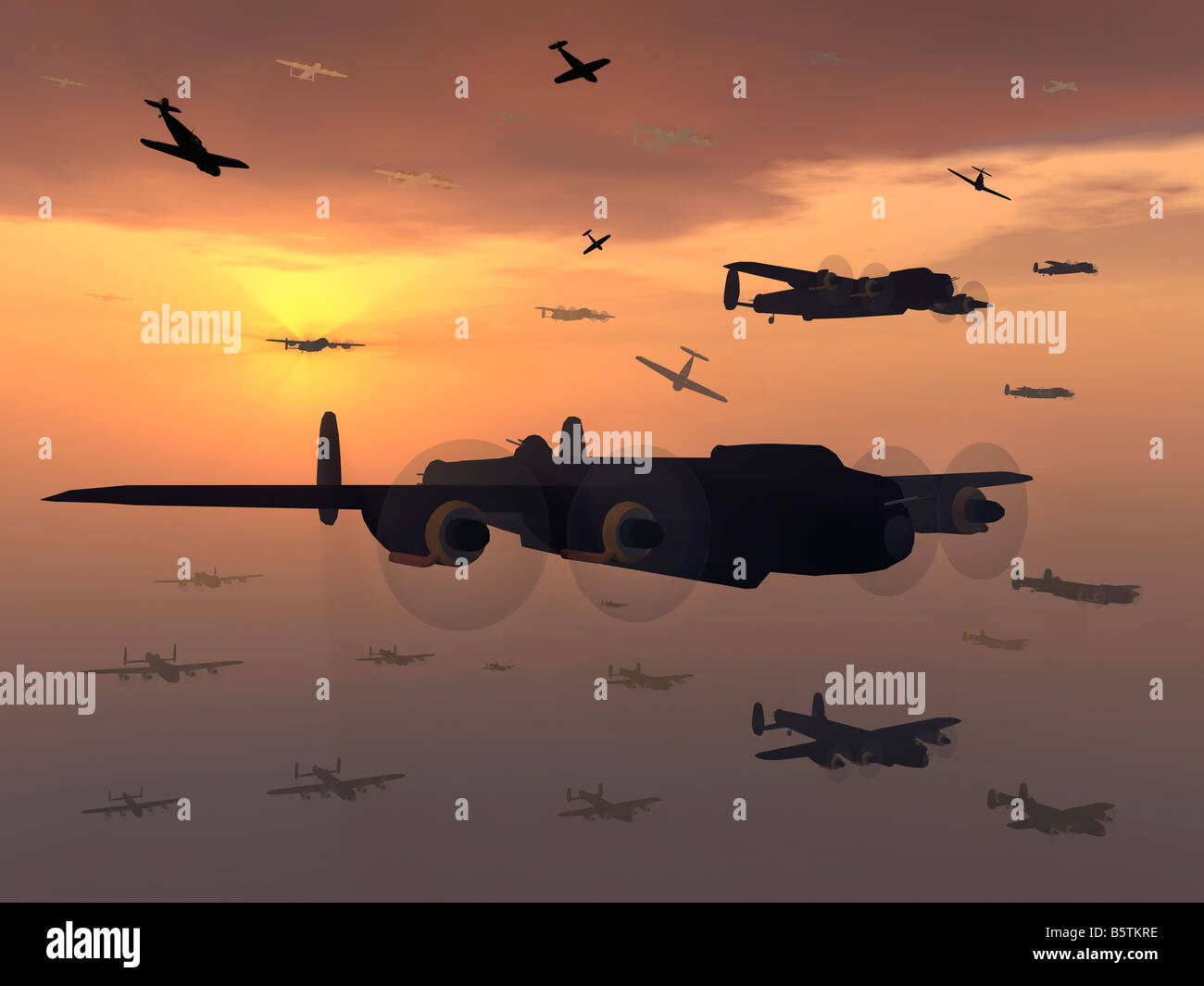 Lancaster bomber silhouette hi-res stock photography and images - Alamy