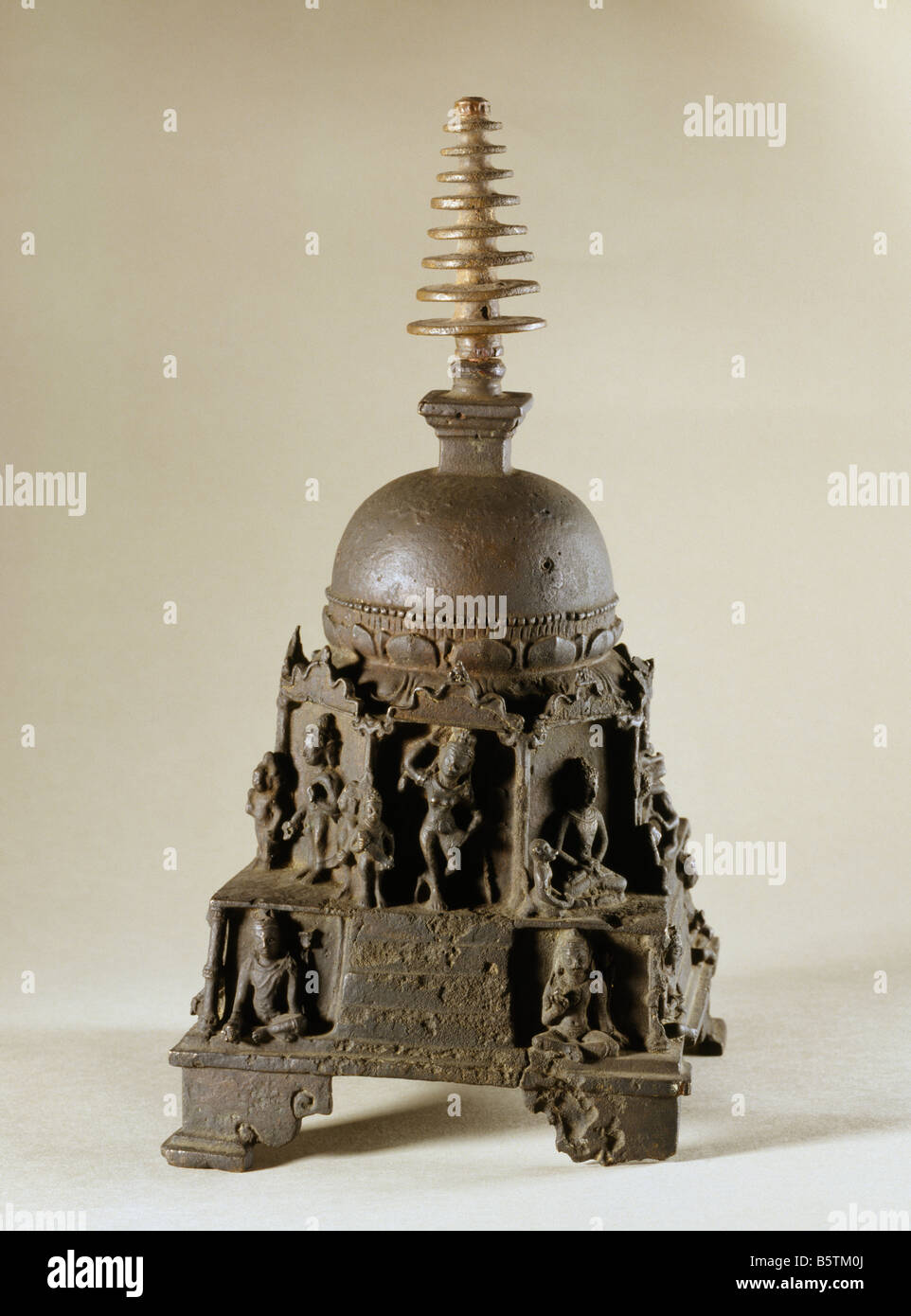 Stupa bronze Pala 9th century from Nalanda Bihar. National Museum of ...