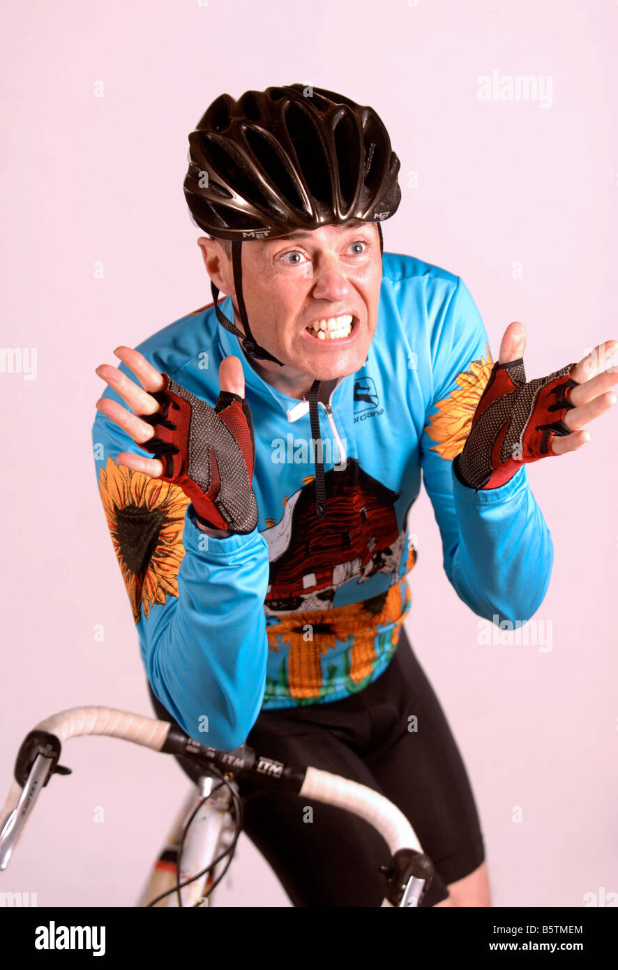 Angry cyclist hi-res stock photography and images - Alamy