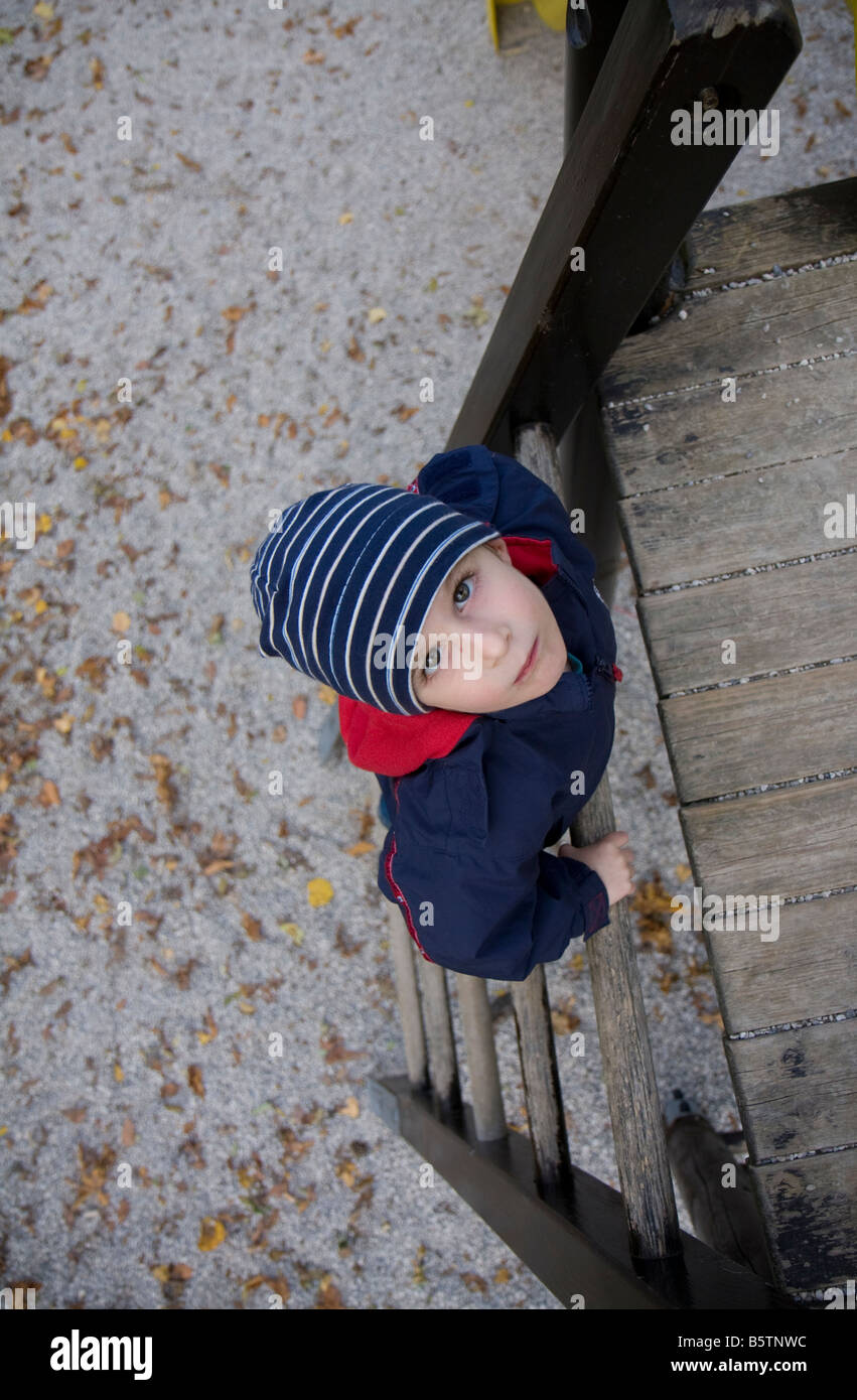Toddler climb up ladder hi-res stock photography and images - Alamy
