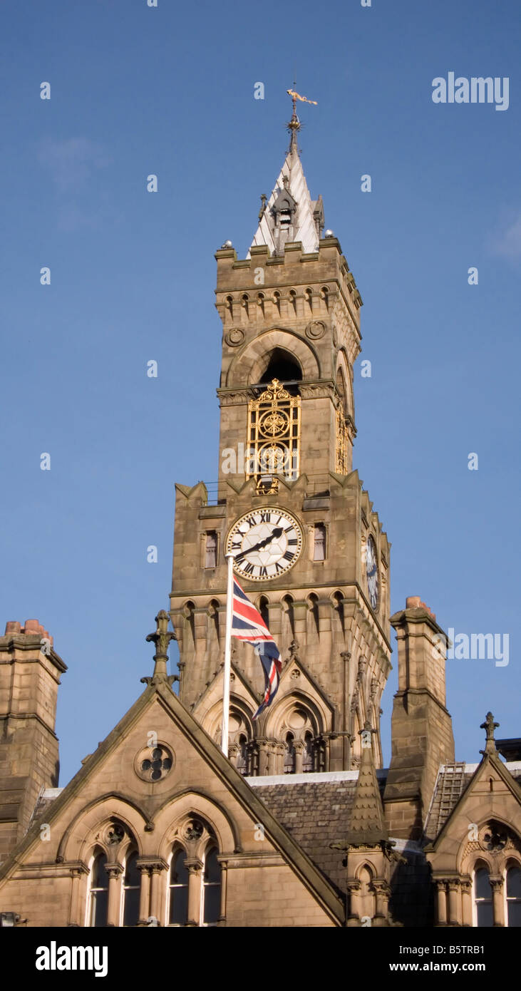 Architecture buildings bradford civic city detail flag english ...