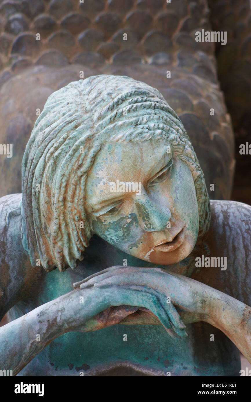 Mermaid in dry fountain in Spain Stock Photo - Alamy