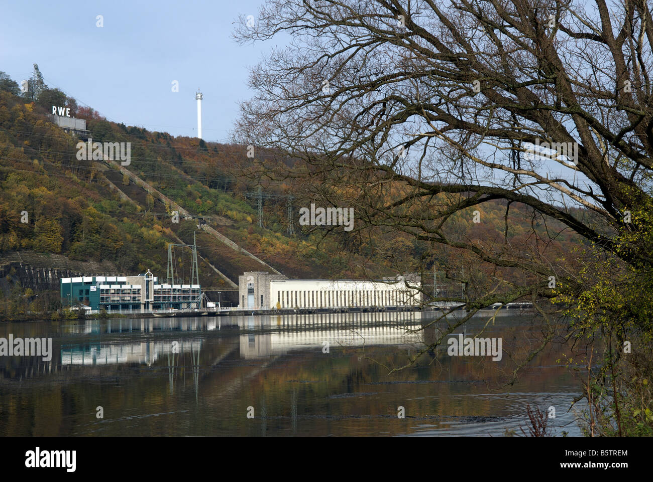 Pumped storage hydroelectric power station, Hengstey near Hagen, North ...