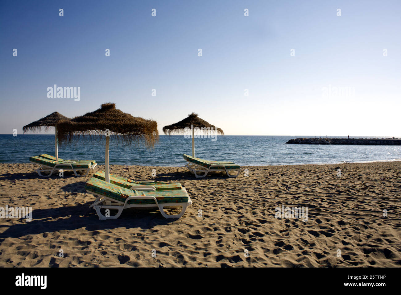 Costa del Sol beach scene, beaches, Spain, Europe Stock Photo - Alamy