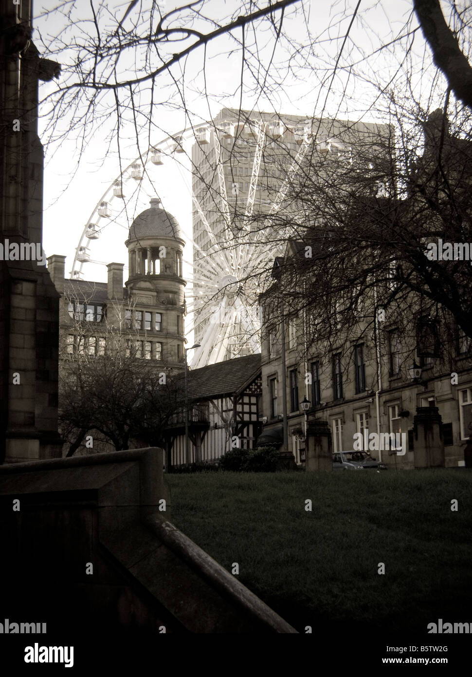 Dome and ancient ancient high rise building outside high rise building ...