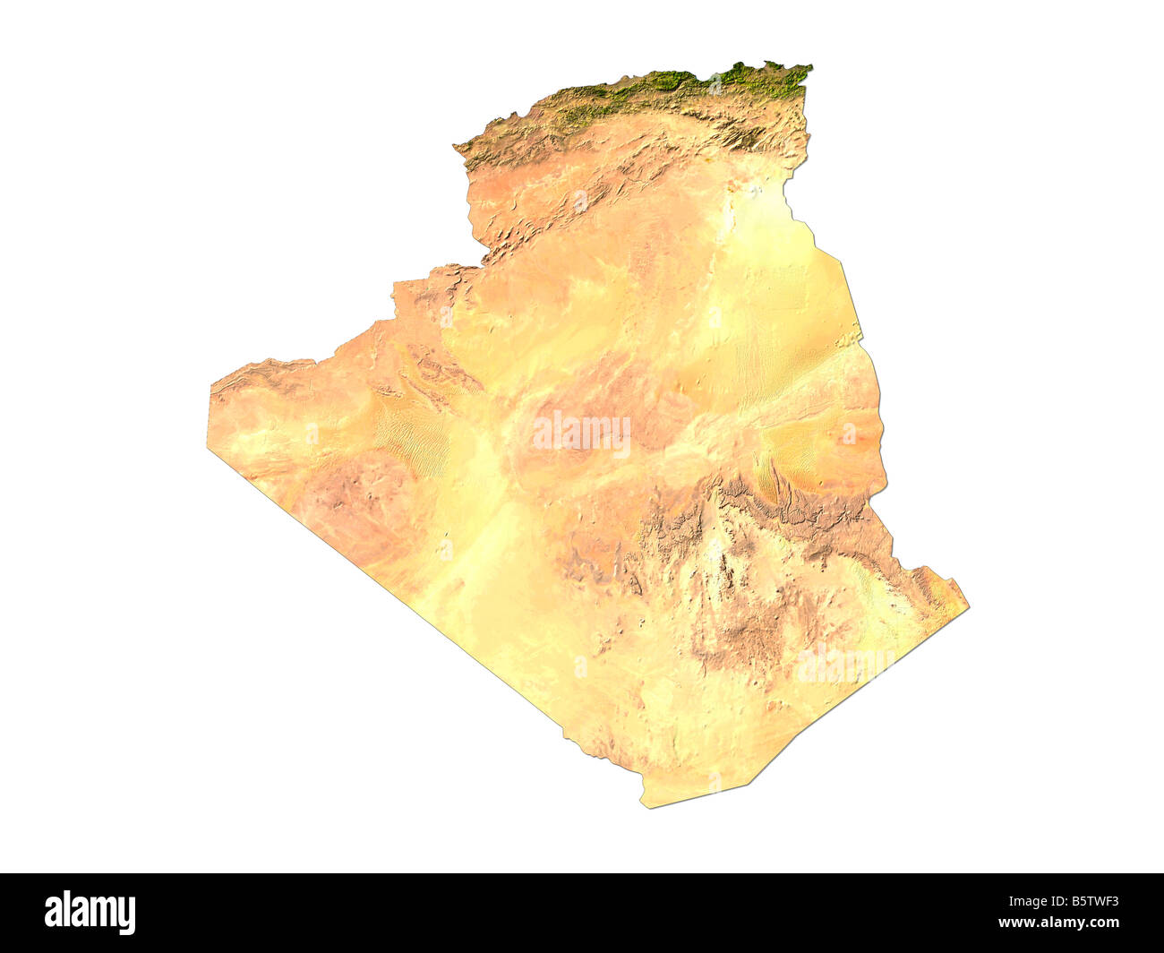 Map satellite geography algeria Cut Out Stock Images & Pictures - Alamy