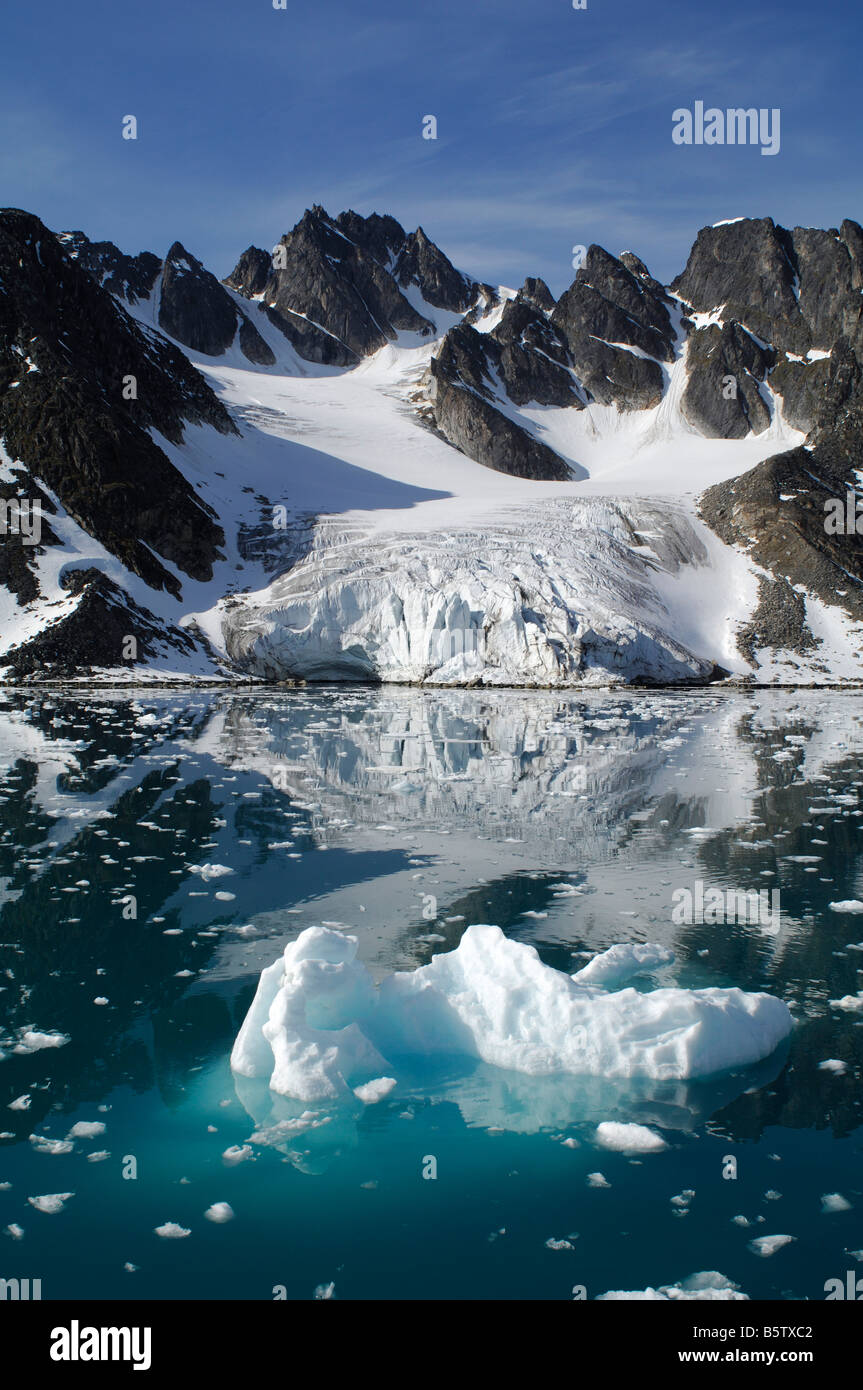 Arctic landscape, icebergs and mountains along seacoast Stock Photo - Alamy