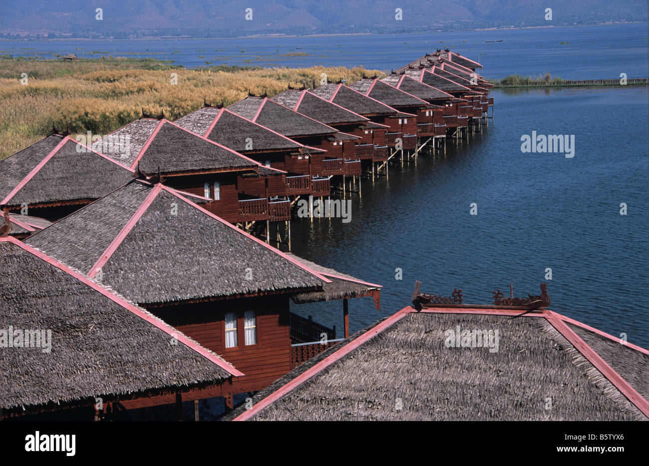 Stilt Bungalows or Lodges at Hupin Hotel, Kaung Daing Village Resort ...