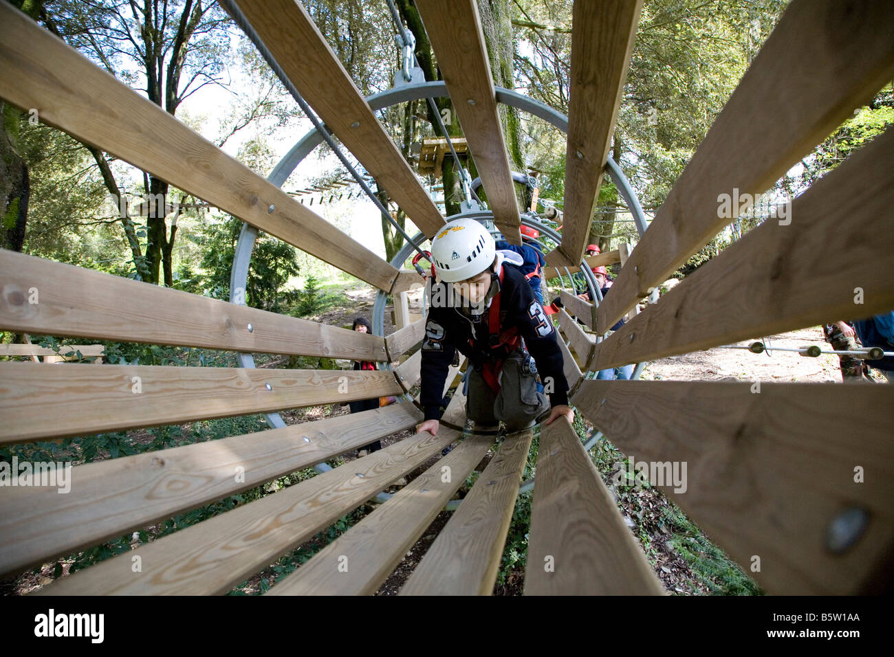 Val di Vara tree adventure Localitï¿½ Giandriale Ligury Italy Stock ...