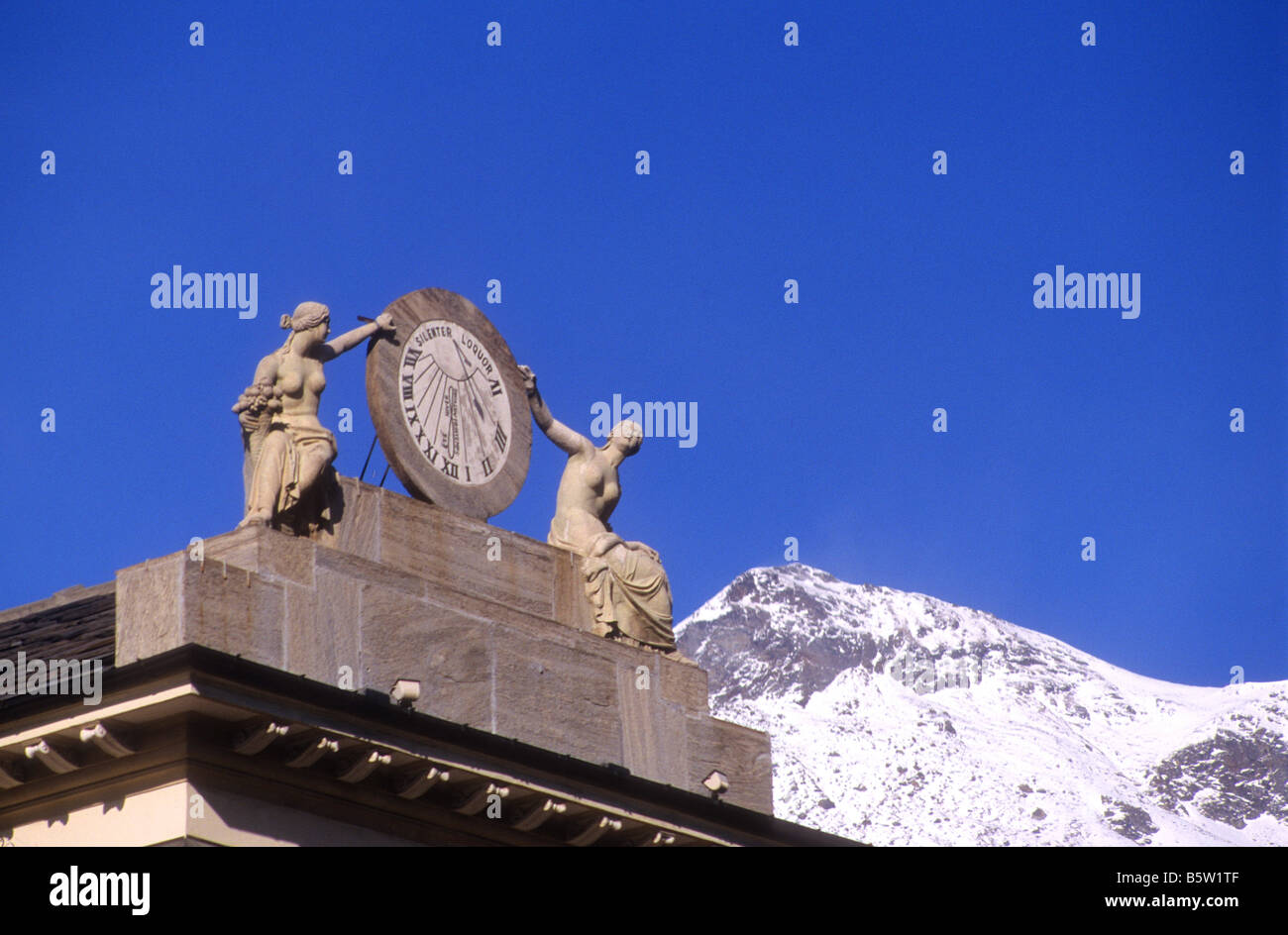 Piazza Chanoux Aosta Valle d'Aosta Italy Stock Photo - Alamy