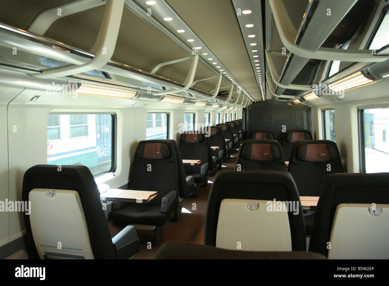 Interior High-speed train Milan Lombardy Italy Stock Photo - Alamy