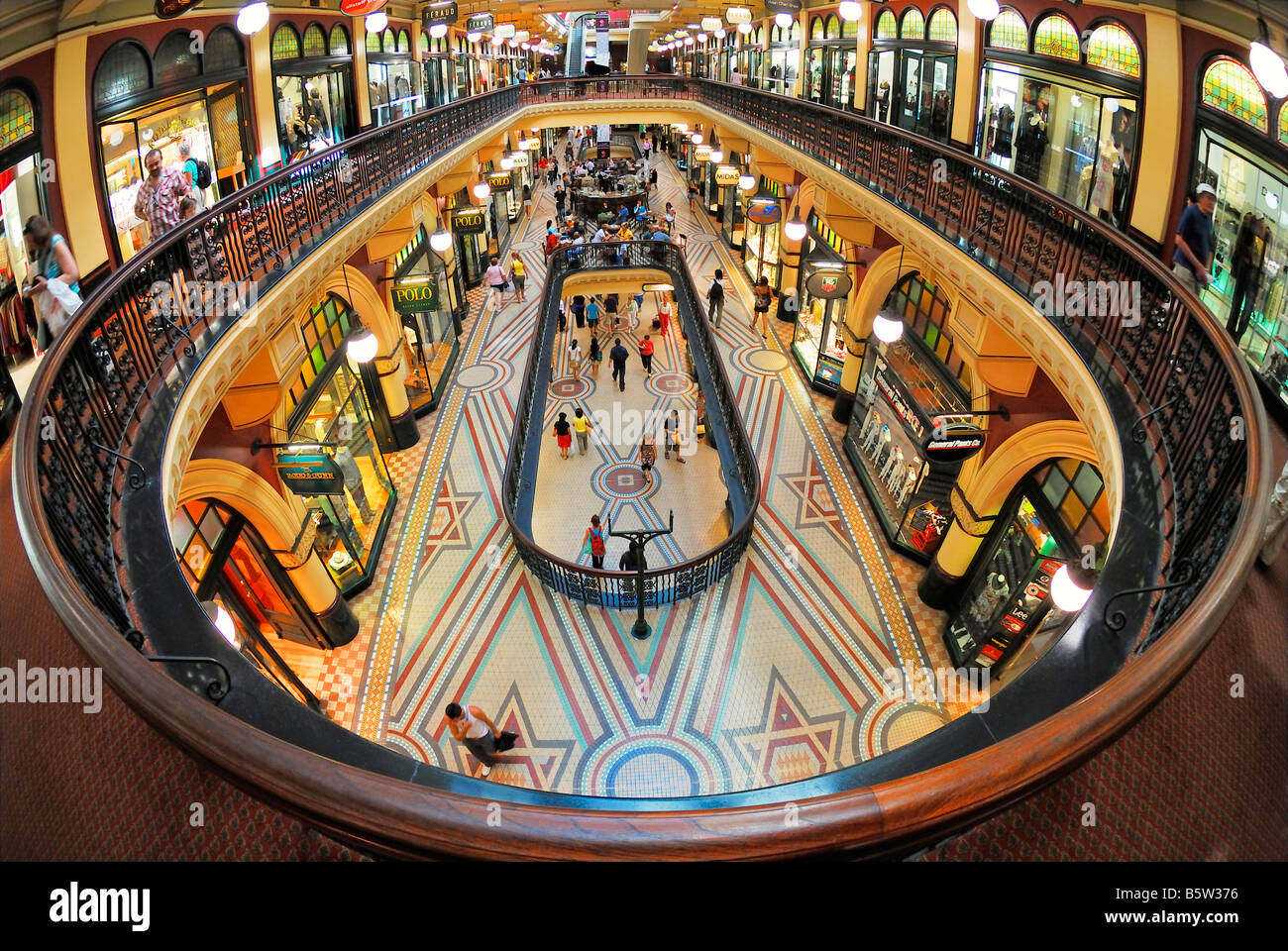 Interior view of the Queen Victoria Building, department store, Sydney ...