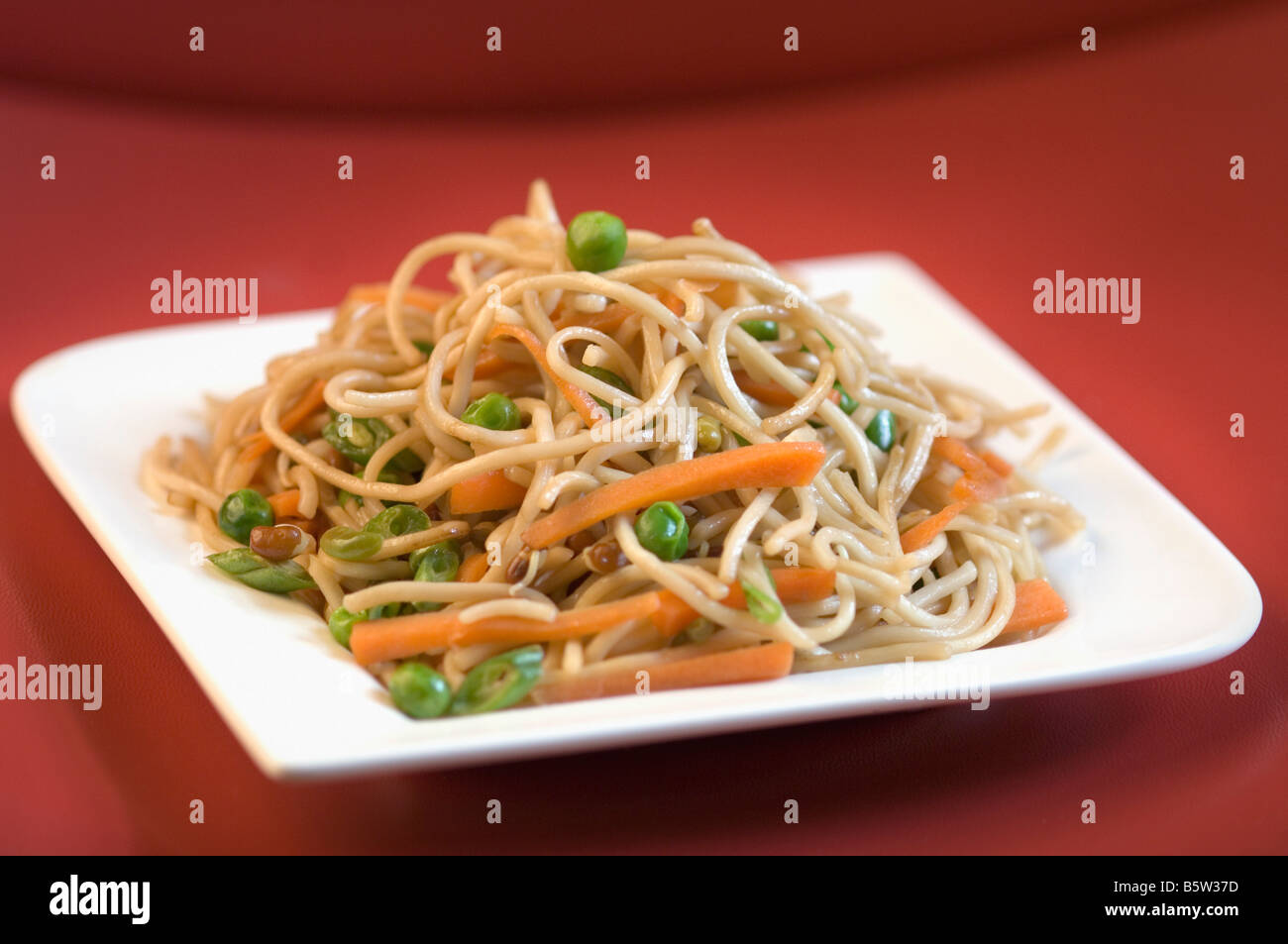 Close-up of noodles in a plate Stock Photo - Alamy