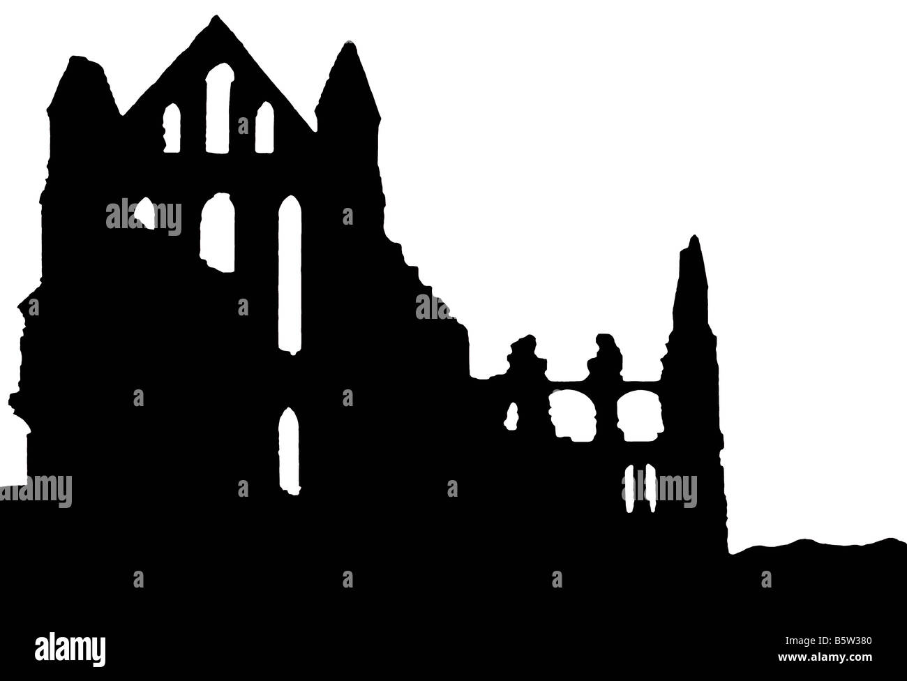 cutout of Whitby Abbey Stock Photo - Alamy