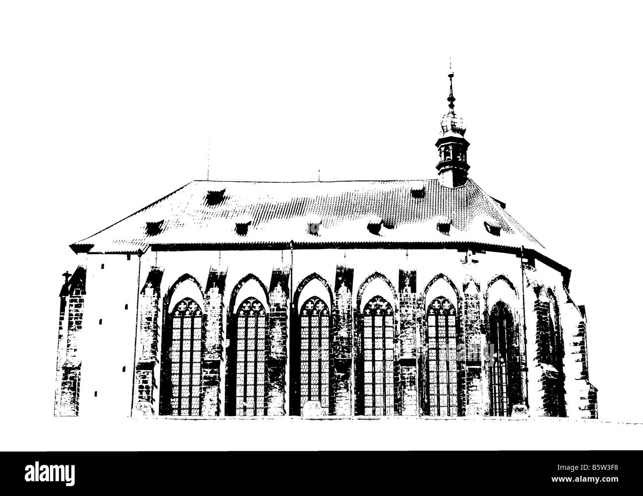 Illustration of the Church of the Virgin Mary of the Snow in Prague ...