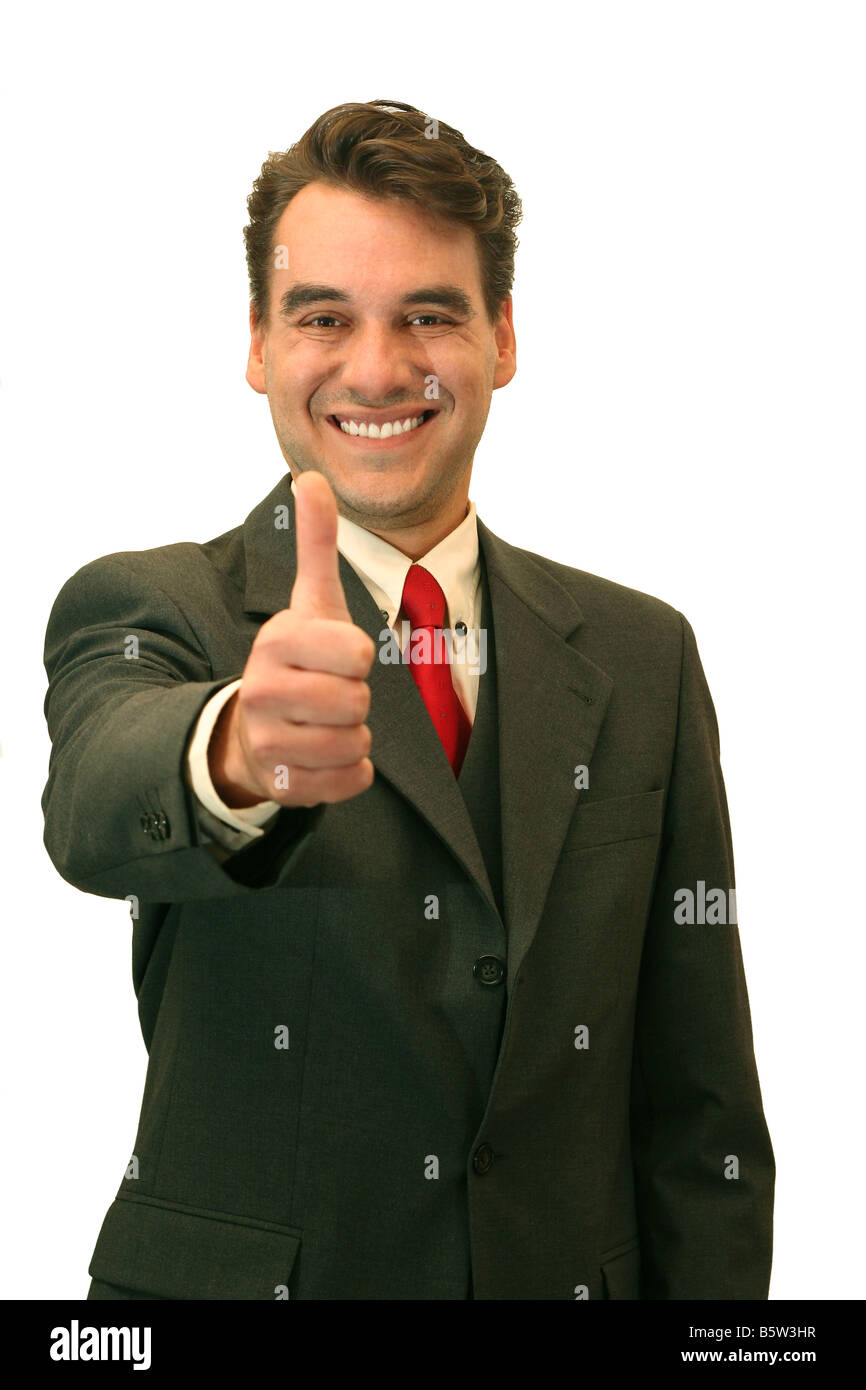 Businessman making an OK sign Stock Photo - Alamy