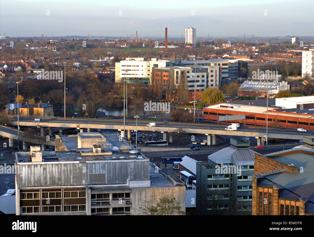 View from tower of Coventry Cathedral, West Midlands, England, UK Stock ...