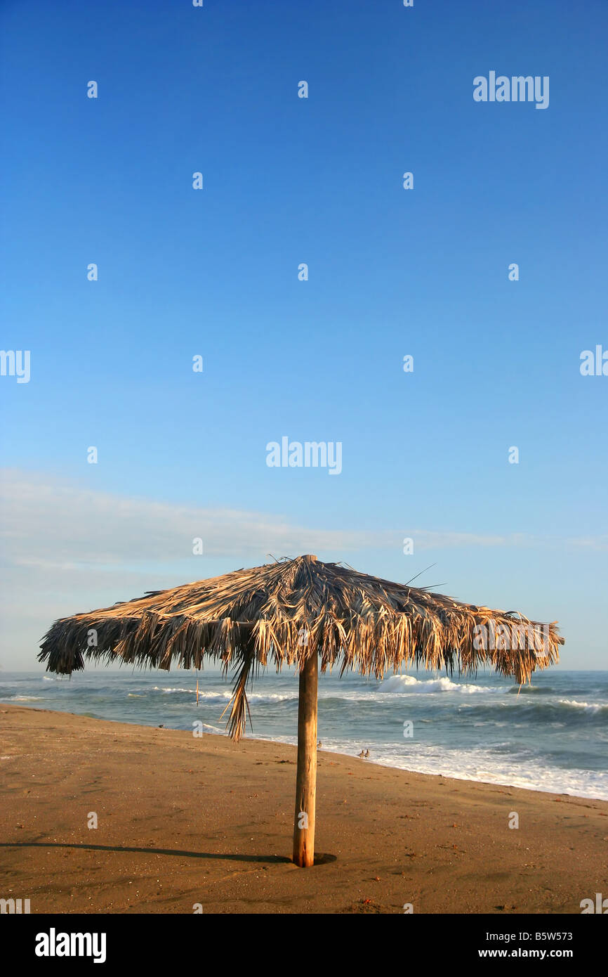 Typical umbrella at a peruvian beach Stock Photo - Alamy