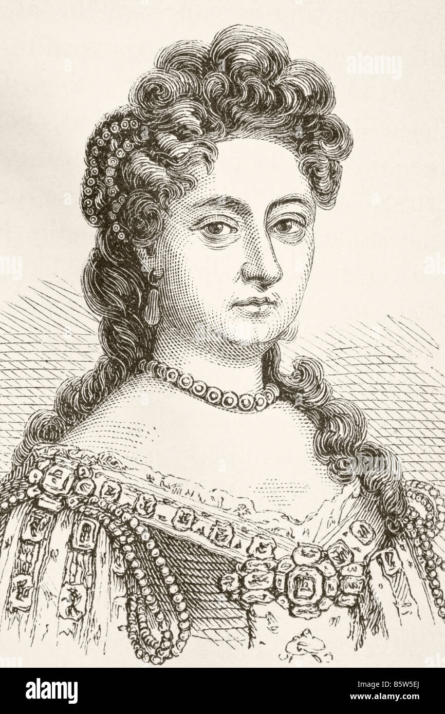 Queen Mary II of England, 1662-1694. Wife of King William III Stock ...