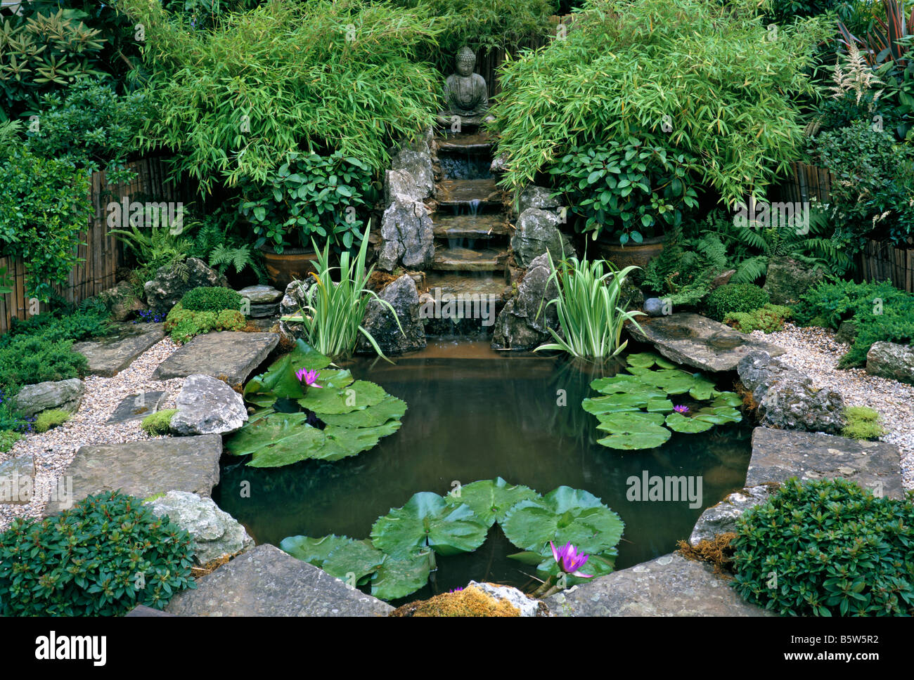 Stepped Water Garden at Hampton Court Stock Photo - Alamy