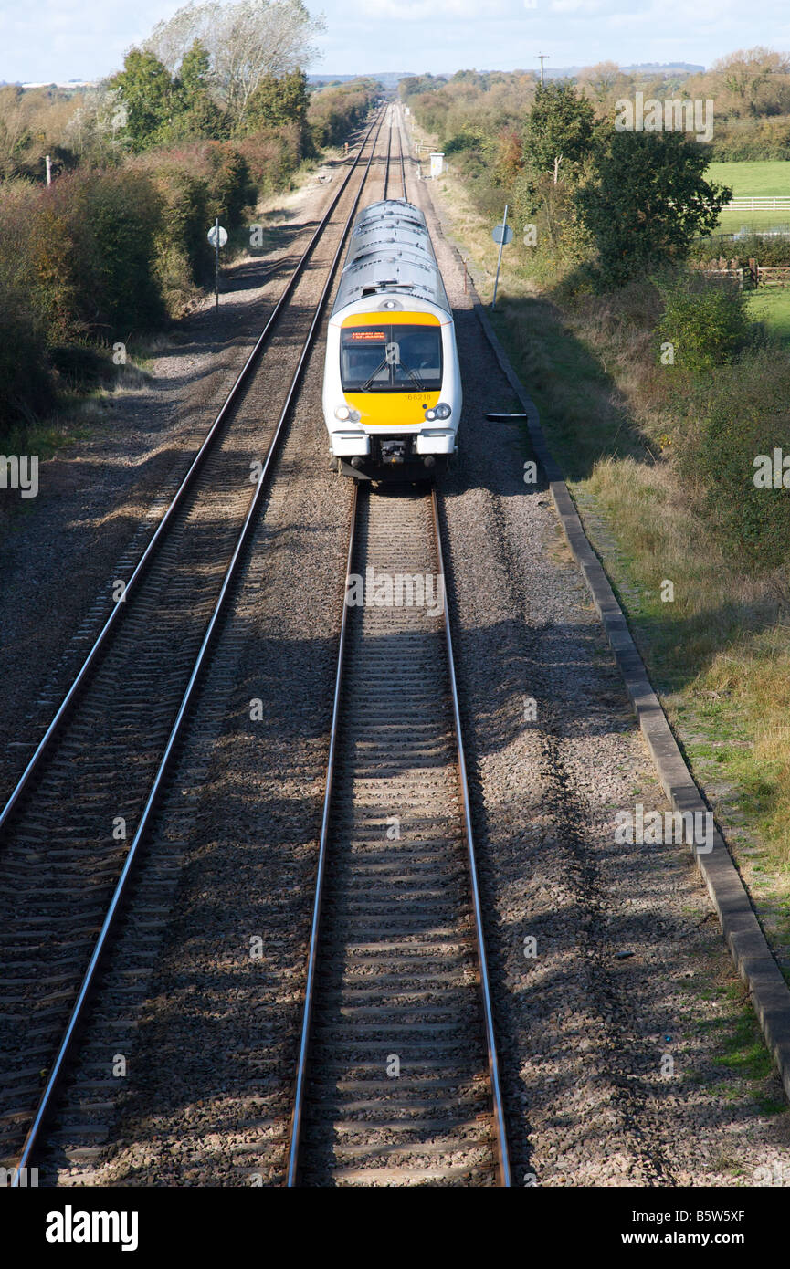Train tracks, England Stock Photo - Alamy