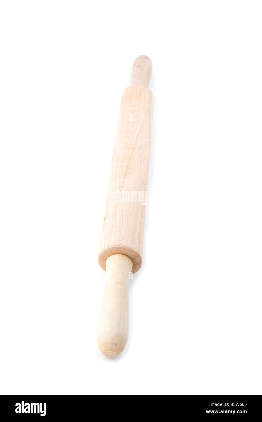 object on white utensil Rolling pin Stock Photo - Alamy
