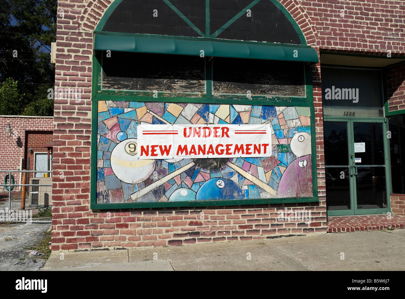 front entrance to pool hall and bar Florida Stock Photo - Alamy