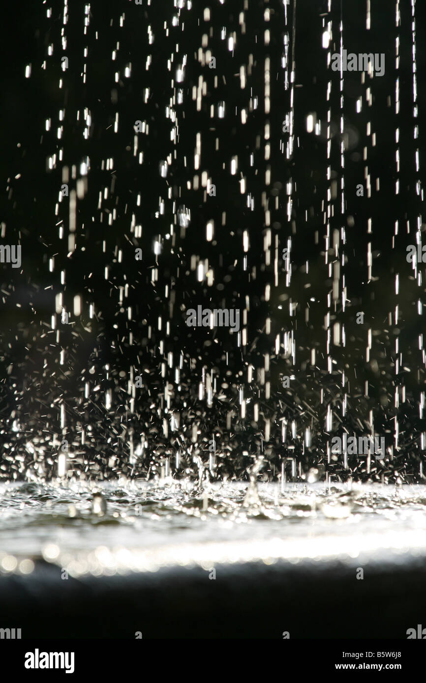 abstract many water drops falling on ground floor Stock Photo - Alamy