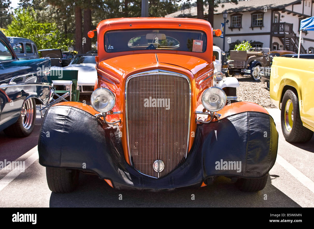 Orange 1938 Chevrolet hot rod Stock Photo - Alamy