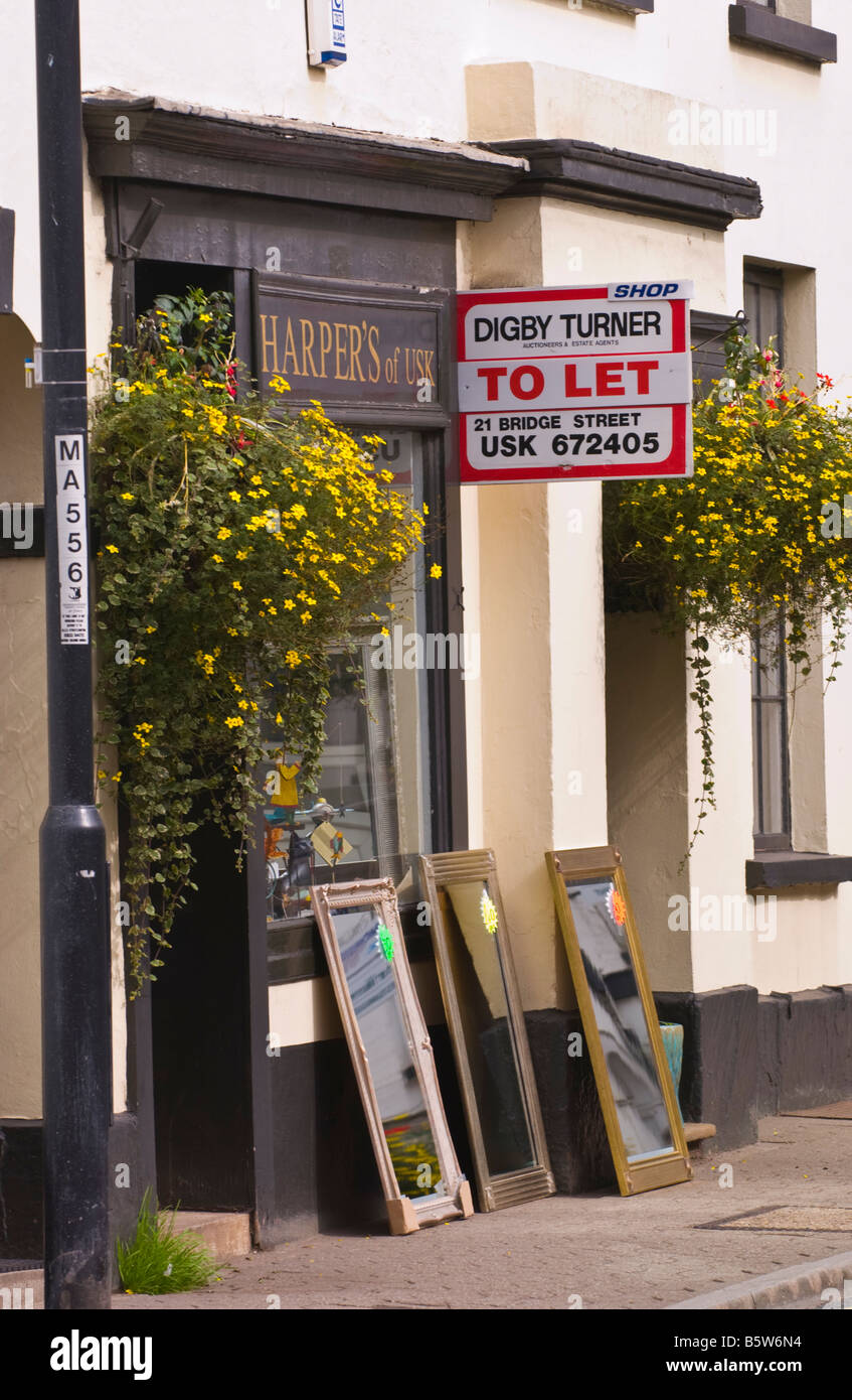 Shops TO LET in rural market town UK Stock Photo - Alamy